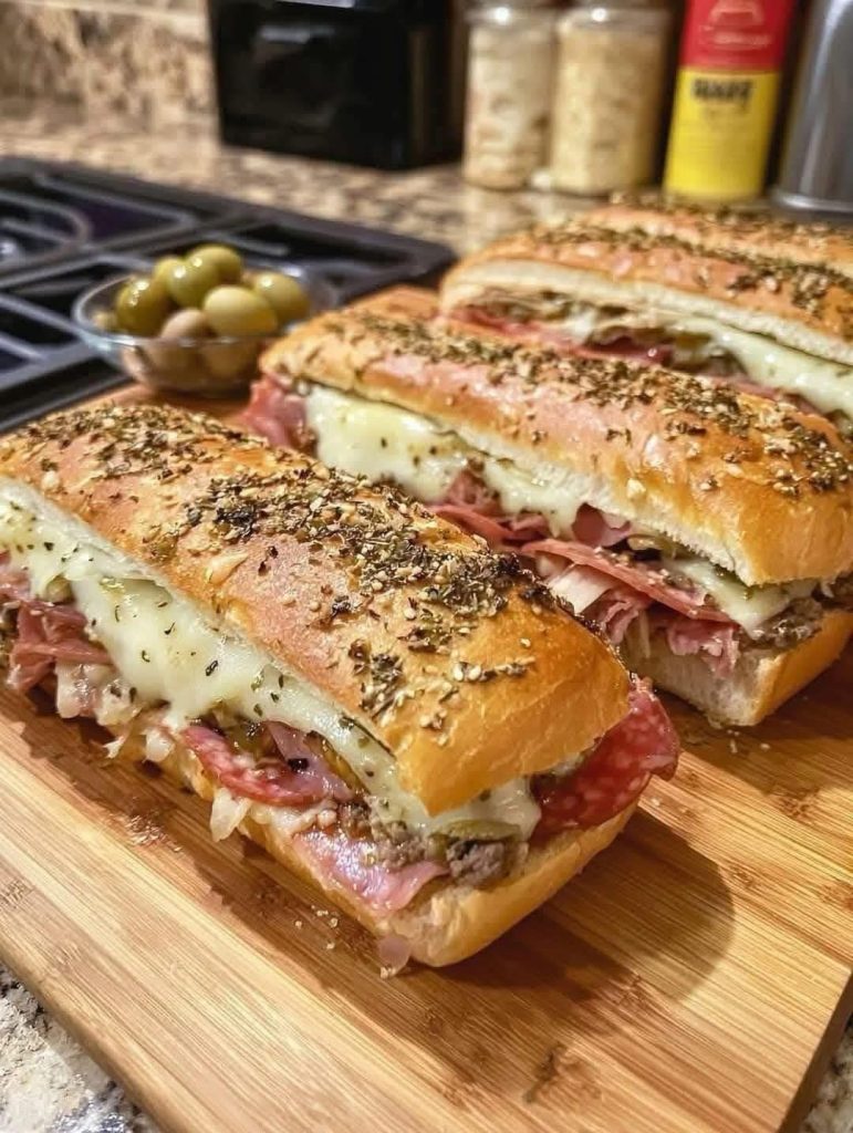 Giant Muffaletta Italian Sandwich Recipe – Cook Kitchen
